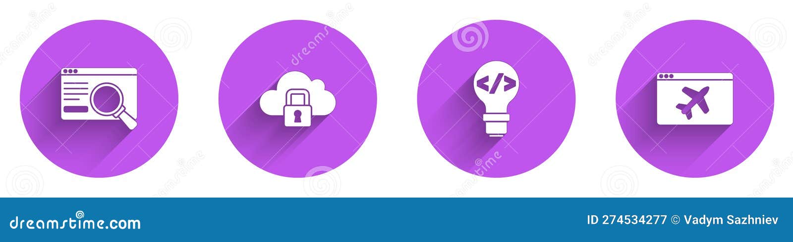 Set UI or UX Design, Cloud Computing Lock, Front End Development and Website Template Icon with ...