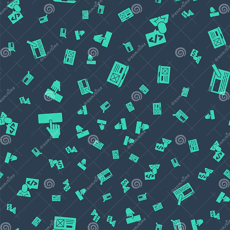 Set UI or UX Design, Front End Development, Keyboard and on Seamless Pattern. Vector Stock ...