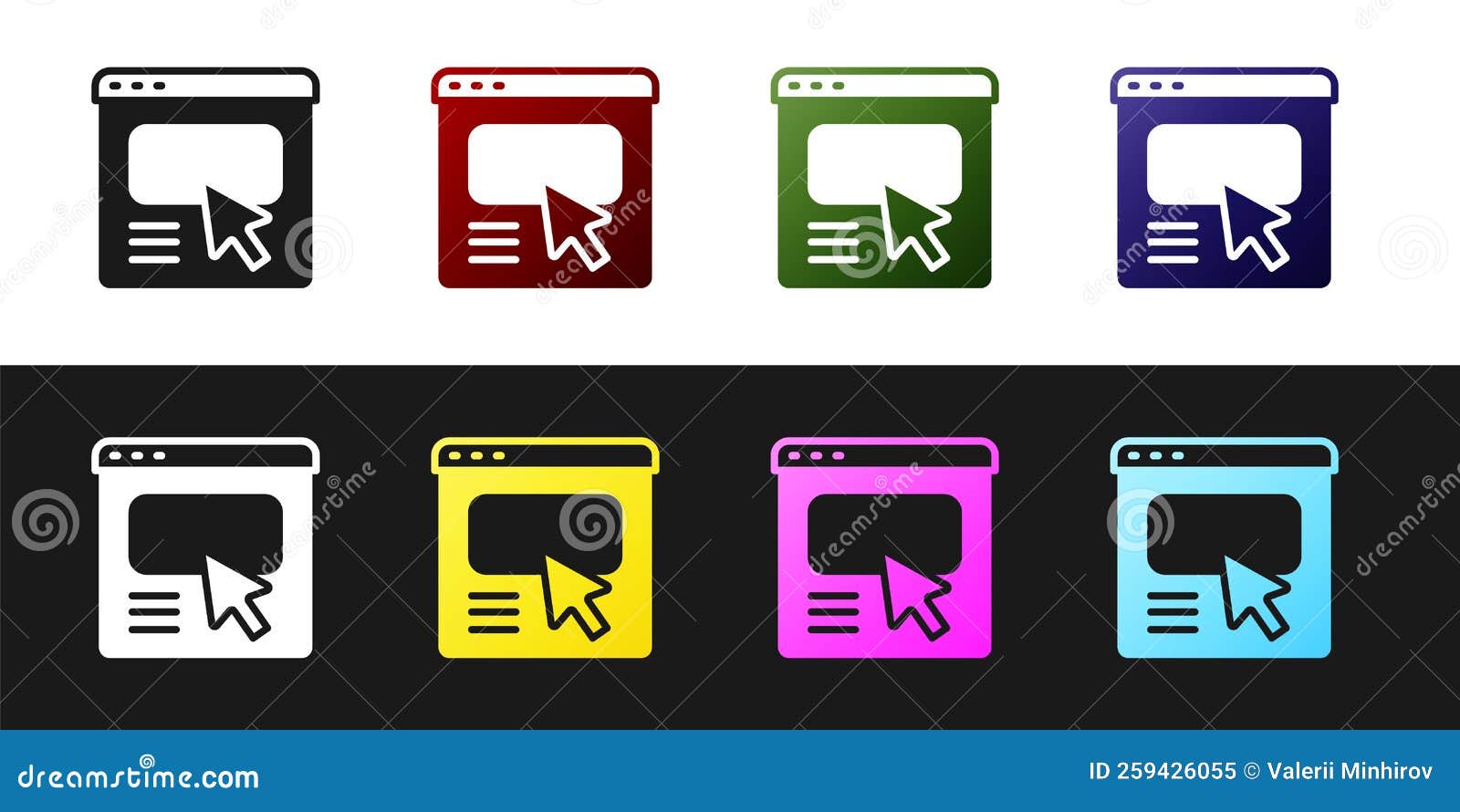 Set UI or UX Design Icon Isolated on Black and White Background. Vector ...