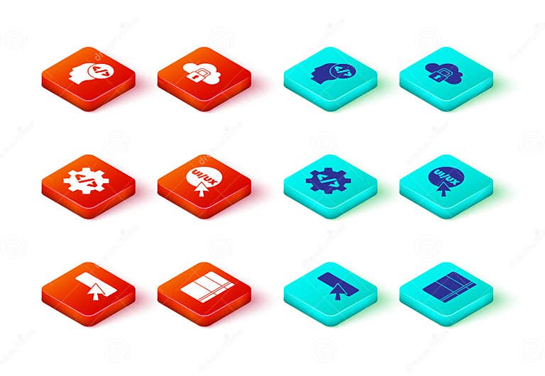 Set UI or UX Design, Sketchbook Album, Front End Development, Cloud Computing Lock and Icon ...