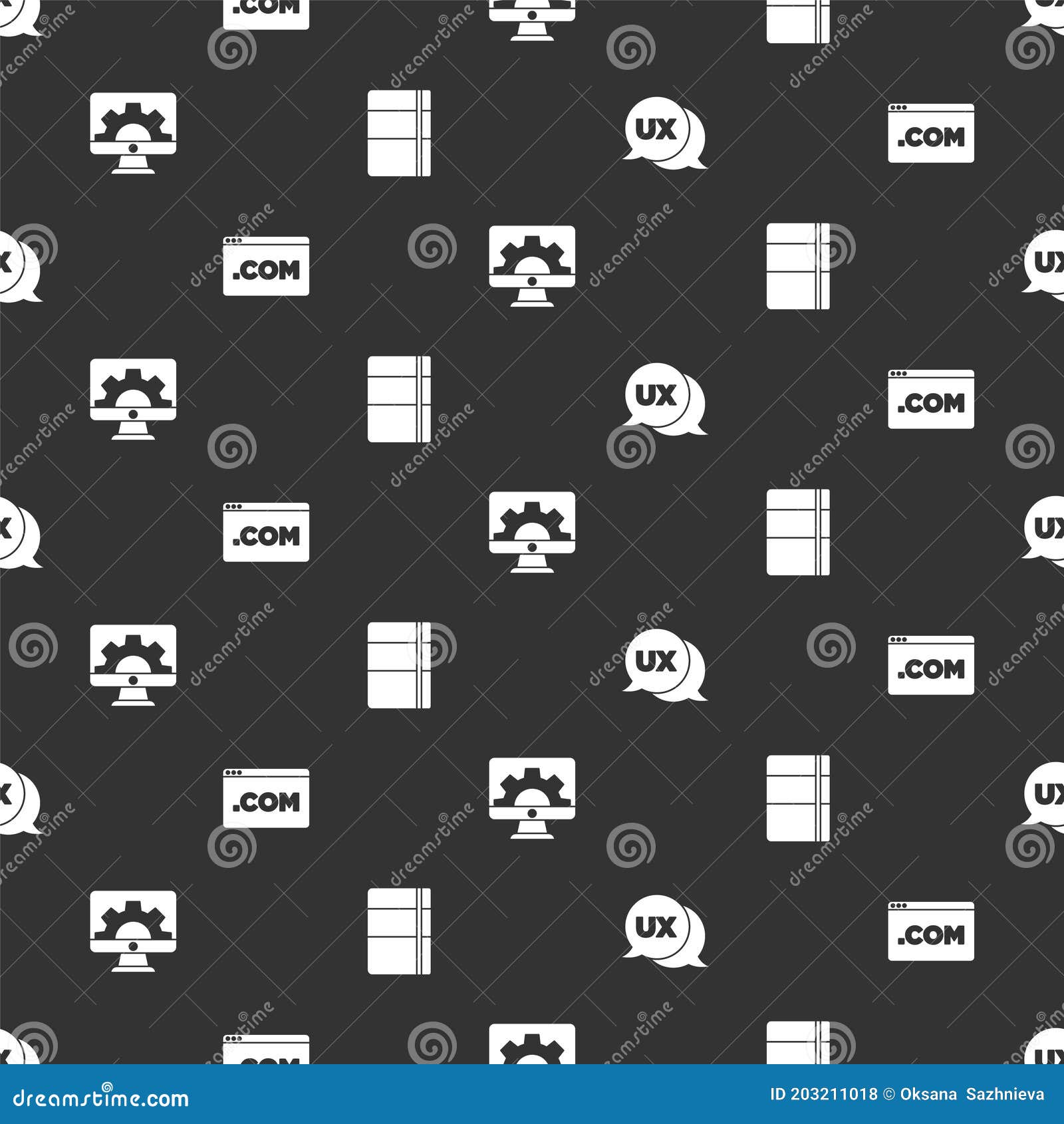 Set UI or UX Design, , Web Development and Sketchbook Album on Seamless ...