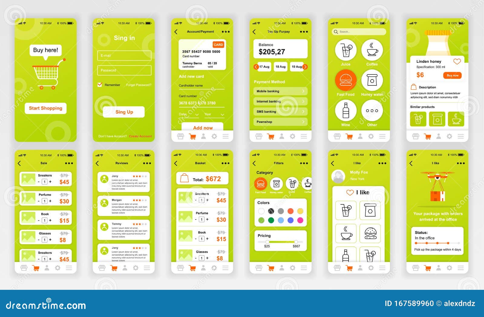 Set of UI, UX, GUI Screens Shopping App Flat Design Template for Mobile ... Set of UI, UX, GUI Screens Shopping App Flat Design Template for Mobile ...