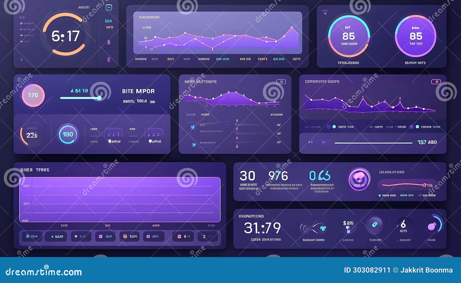Set Of Ui Ux User Interface For Web Design Generative Ai Illustrations