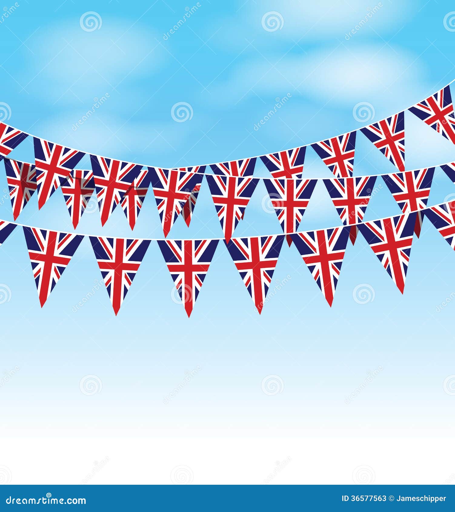 Set of uk bunting stock illustration. Illustration of blue - 36577563