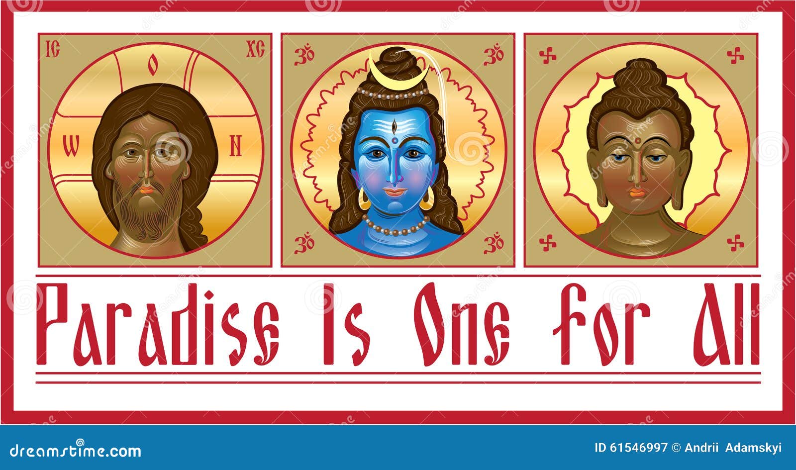 Set the unity of religions stock vector. Illustration of frame - 61546997