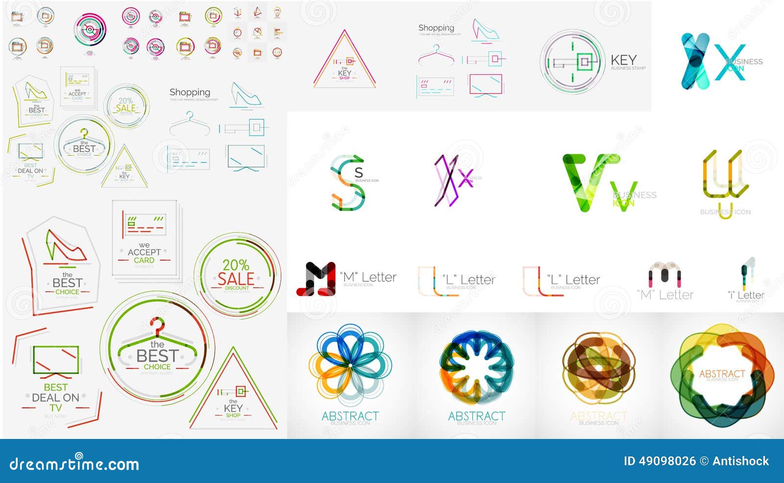 Set of Universal Company Logos and Design Elements Stock Vector ...