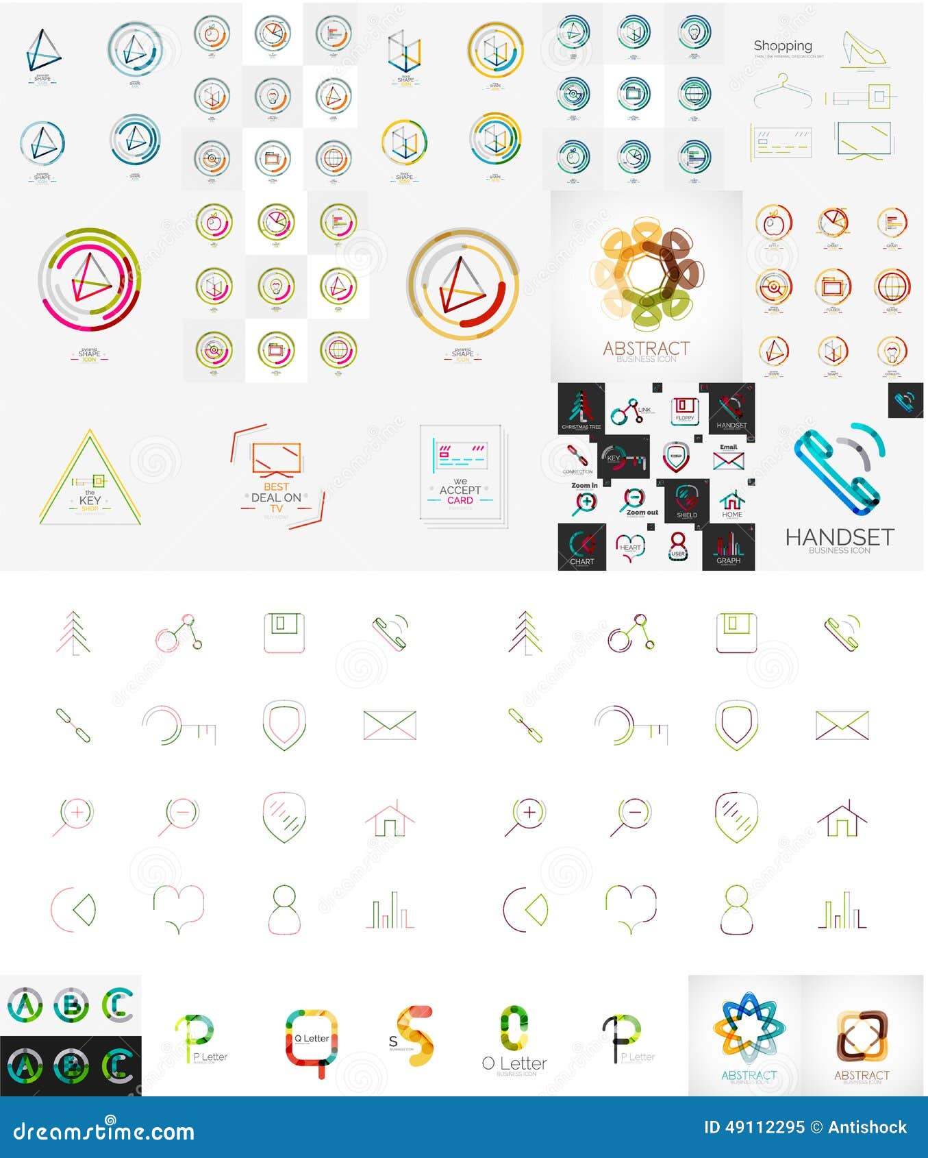 Set of Universal Company Logos and Design Elements Stock Vector ...