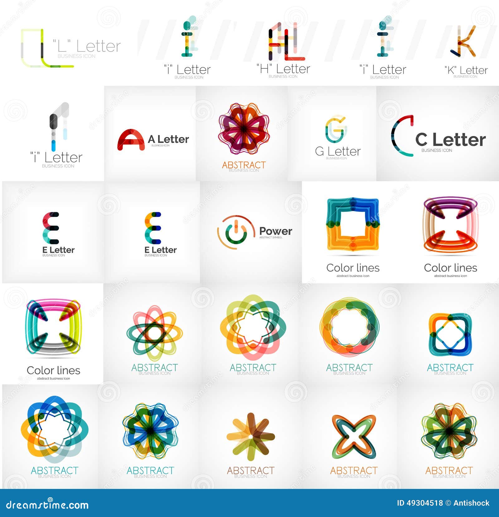 Set of Universal Company Logos and Design Elements Stock Vector ...