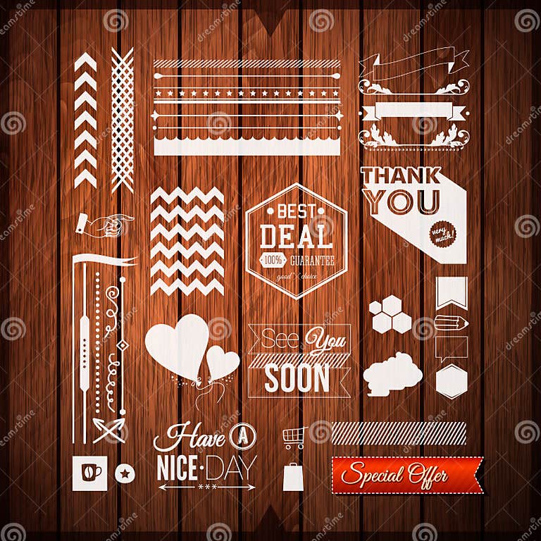 Set of Universal Icons, Borders and Elements for Your Design. Vector ...