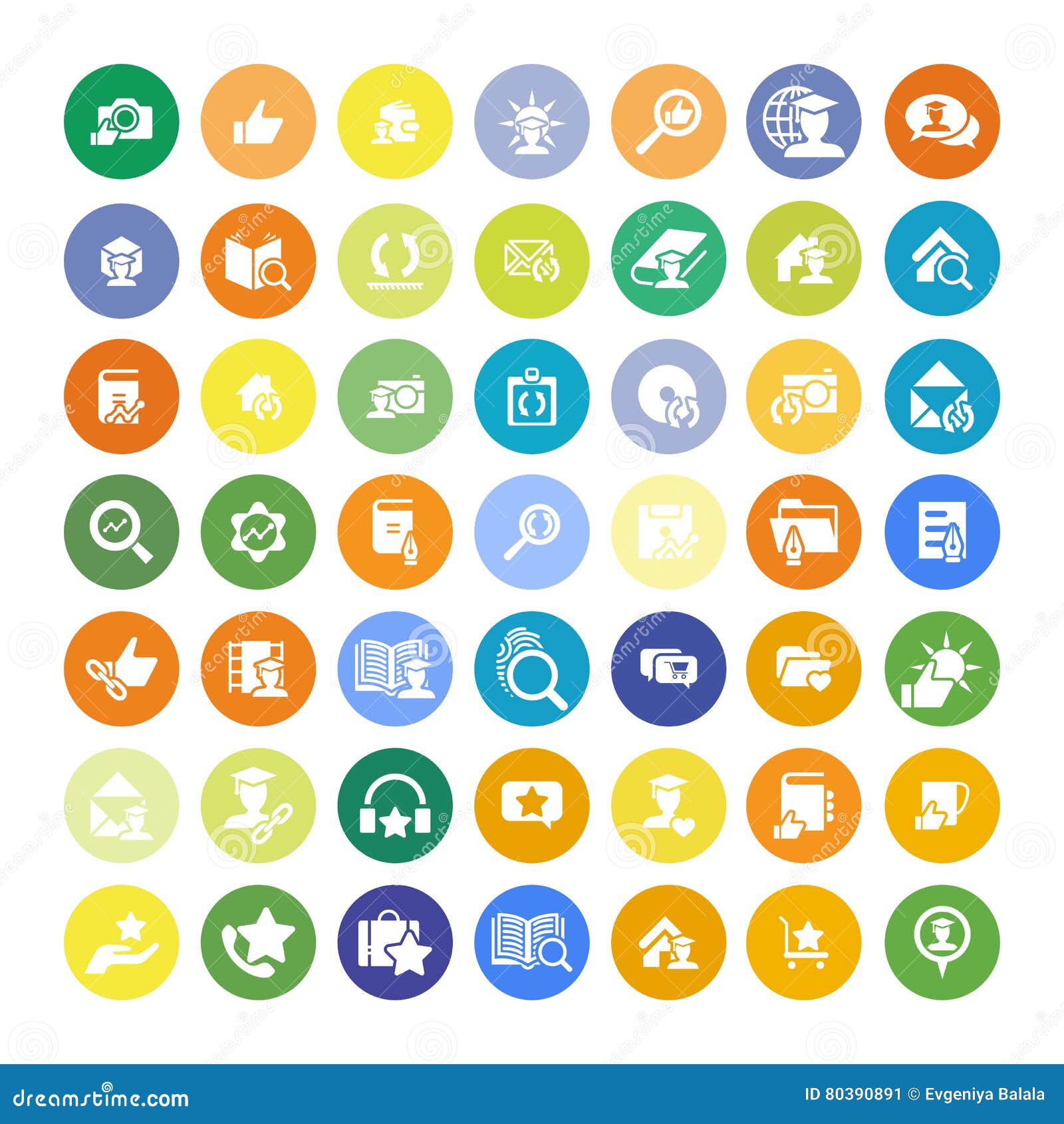 Set of 49 Universal Icons. Business, Internet, Web Design. Stock Vector ...