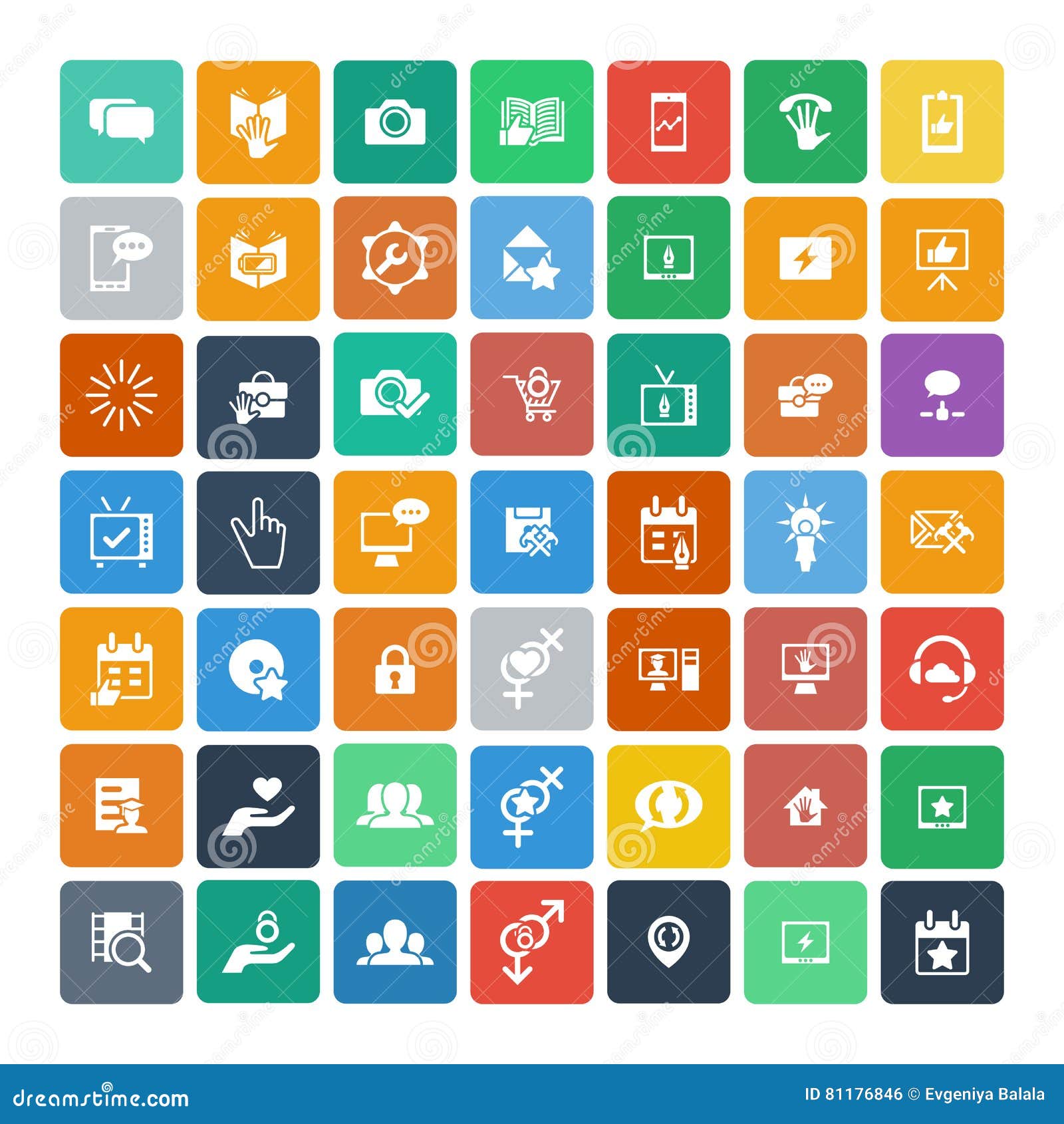 Set of 49 Universal Icons. Business, Internet, Web Design. Stock Vector ...