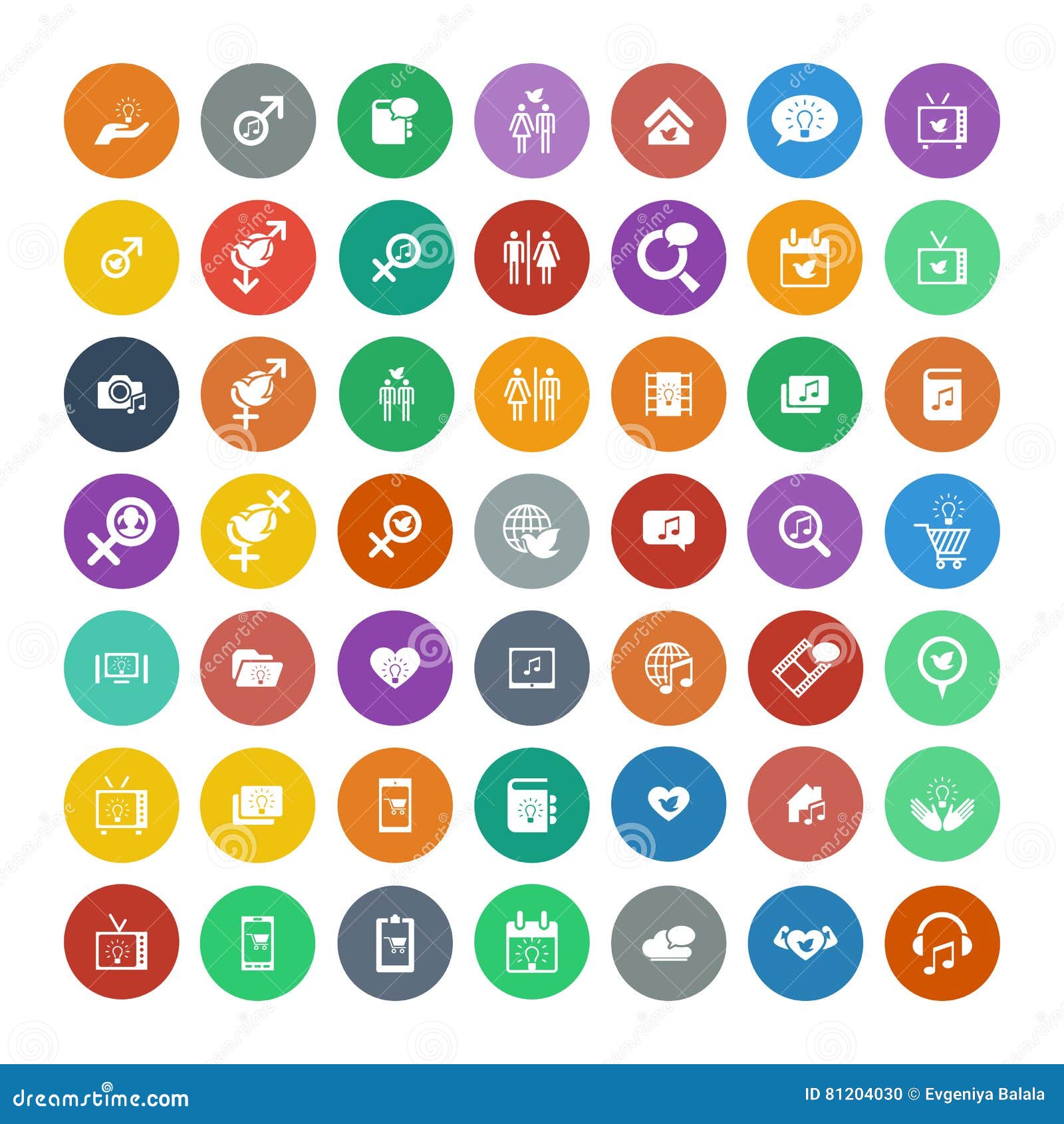 Set of 49 Universal Icons. Business, Internet, Web Design. Stock Vector ...