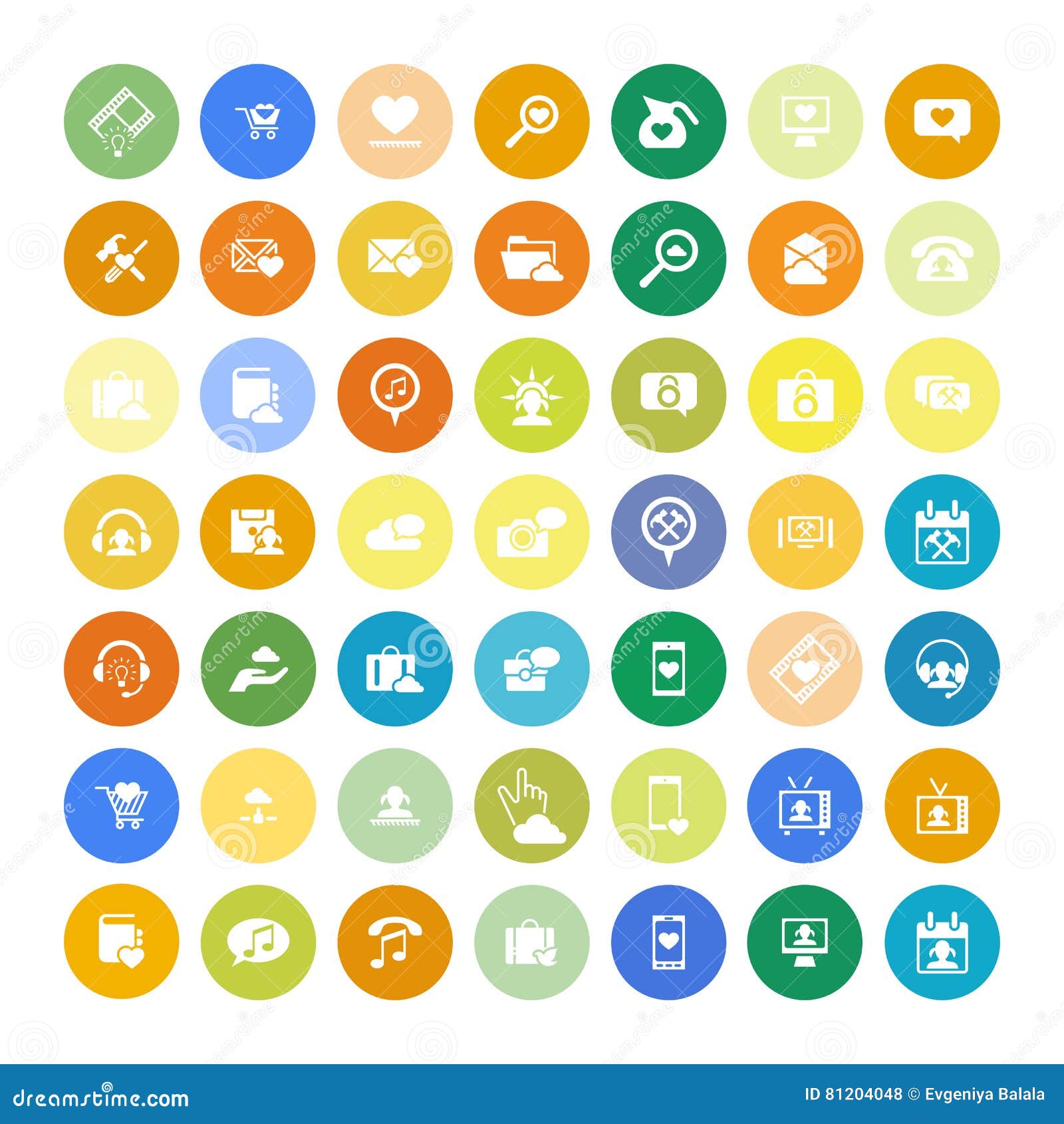 Set of 49 Universal Icons. Business, Internet, Web Design. Stock Vector ...