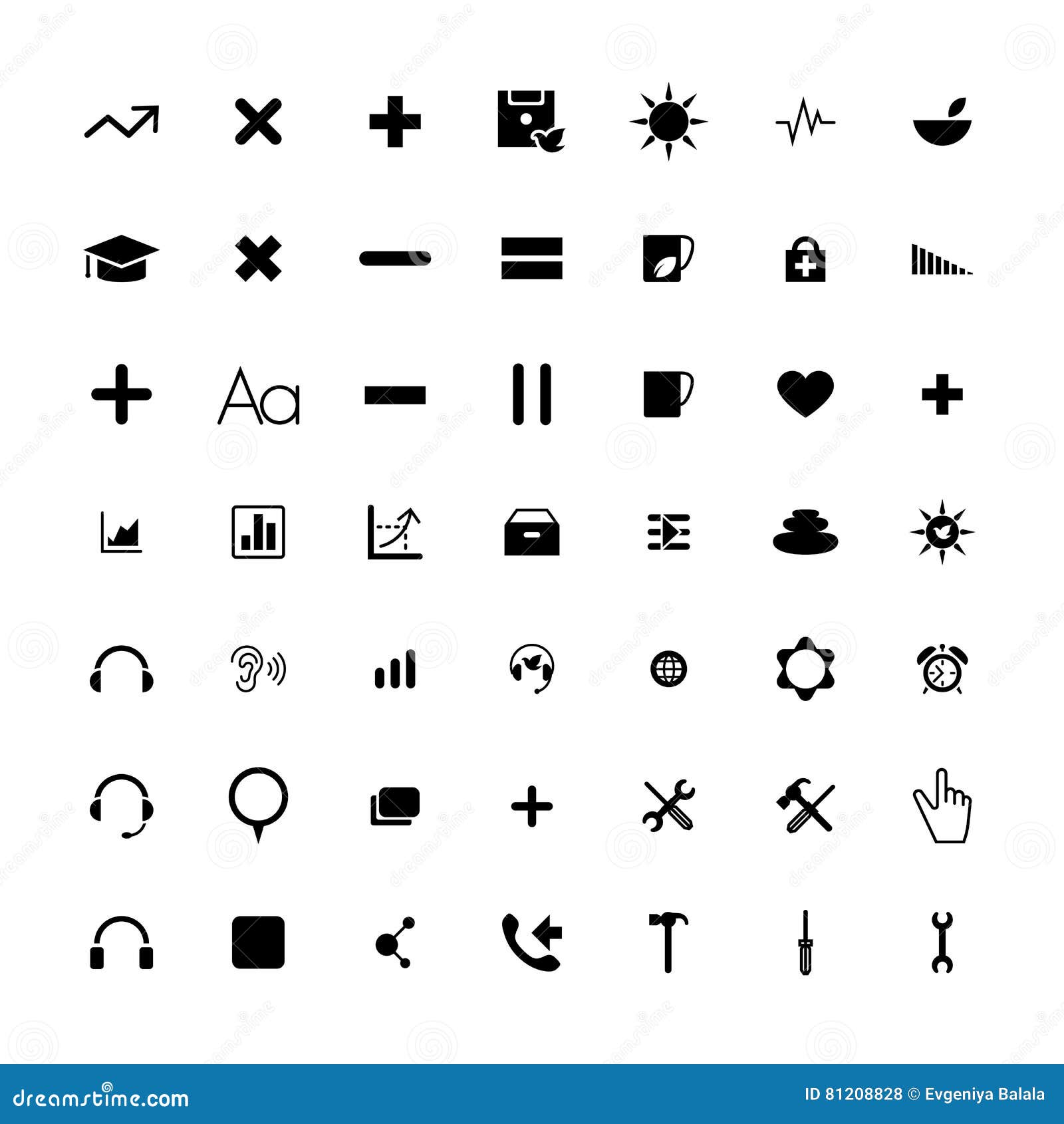 Set of 49 Universal Icons. Business, Internet, Web Design. Stock Vector ...