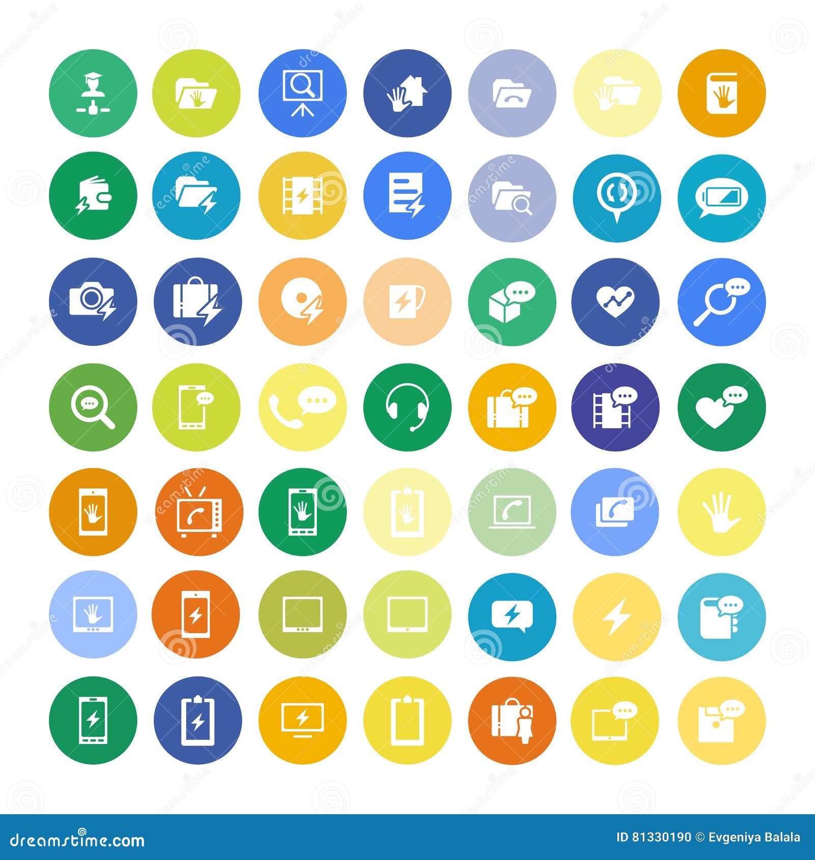 Set of 49 Universal Icons. Business, Internet, Web Design. Stock Vector ...