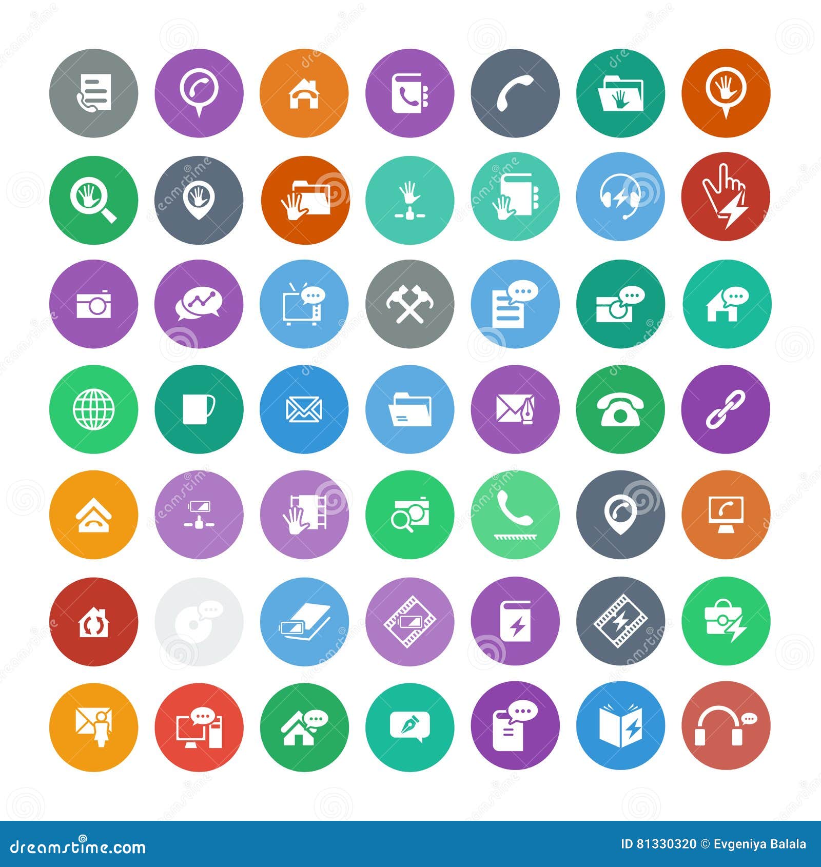 Set of 49 Universal Icons. Business, Internet, Web Design. Stock Vector ...