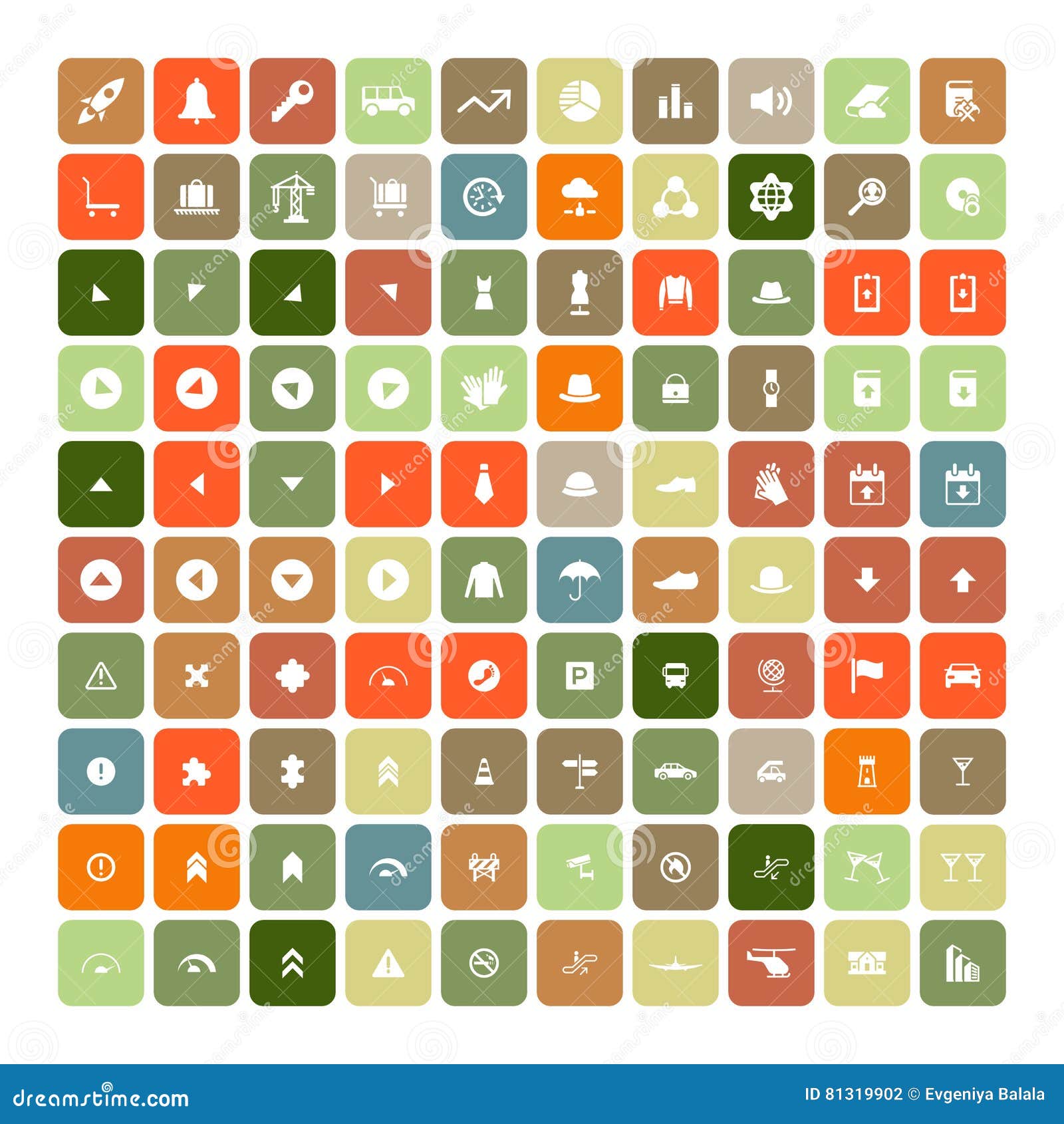 Set of 100 Universal Icons. Business, Internet, Web Design. Stock ...
