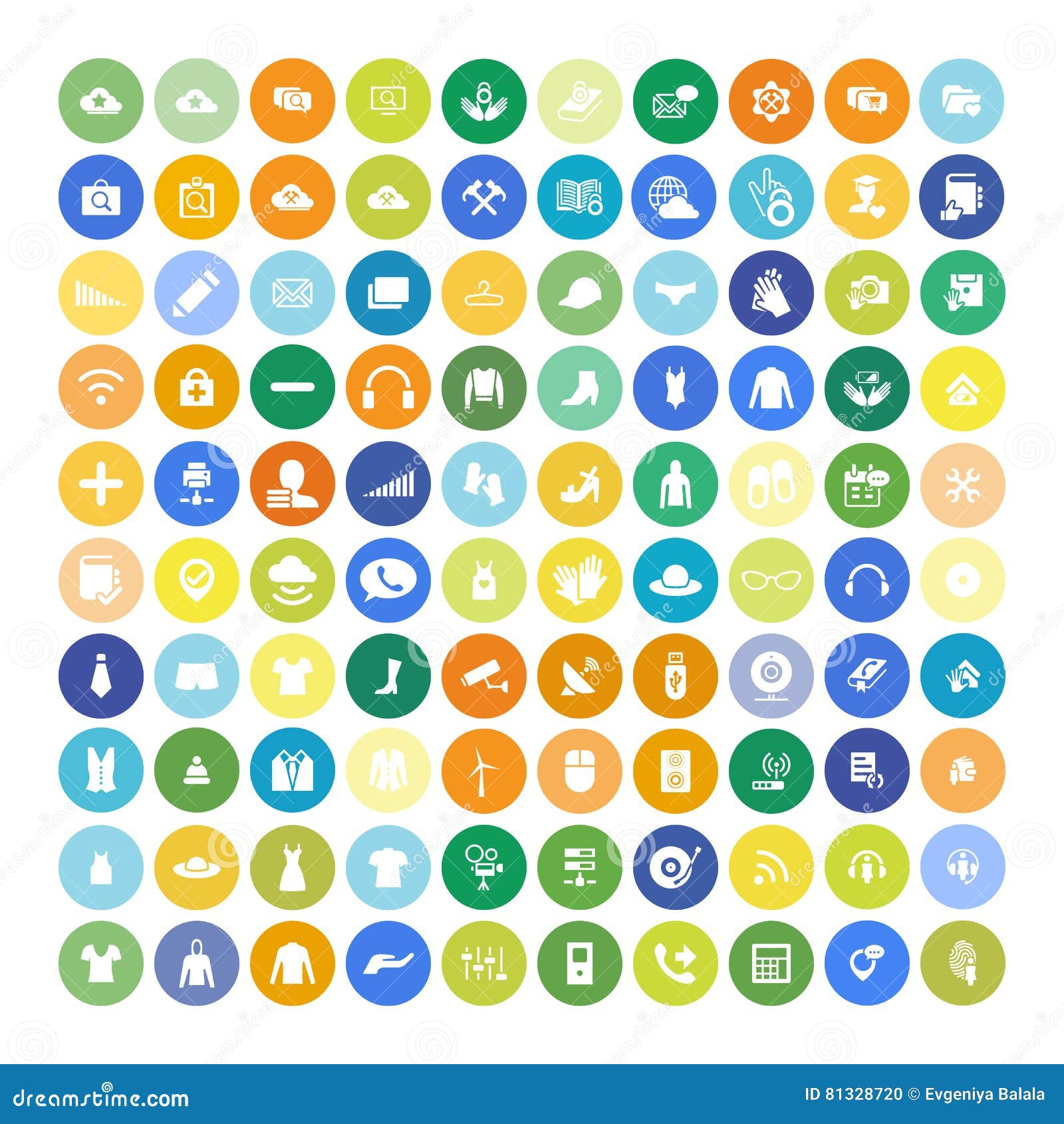 Set of 100 Universal Icons. Business, Internet, Web Design. Stock ...