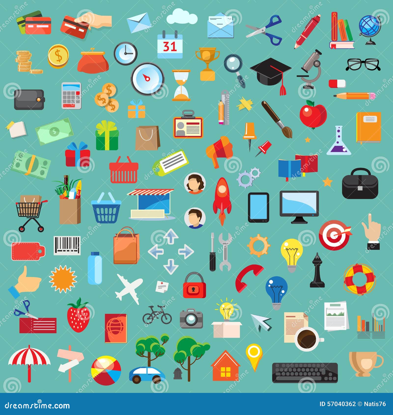 4 Universal Icons Pixel Perfect Symbols Of Computer; Fish; Cpu; Call ...