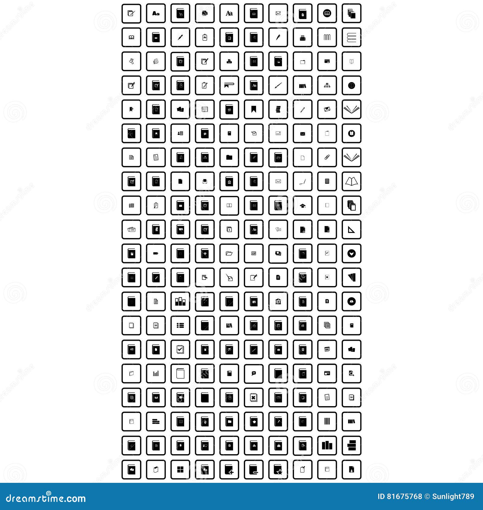 Set of universal icons stock illustration. Illustration of business ...