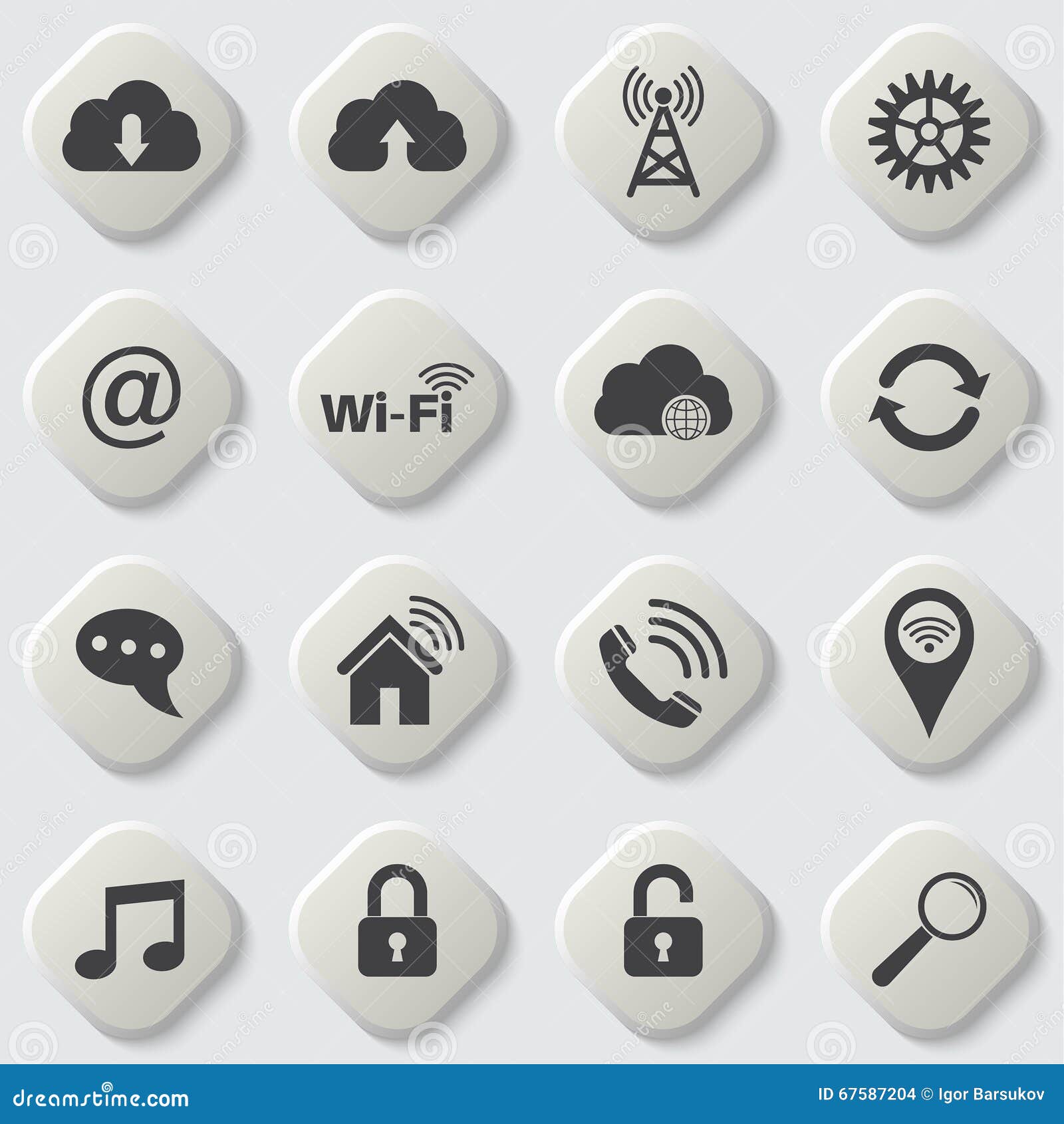 Set of Universal Icons for Web and Mobile Stock Vector - Illustration ...