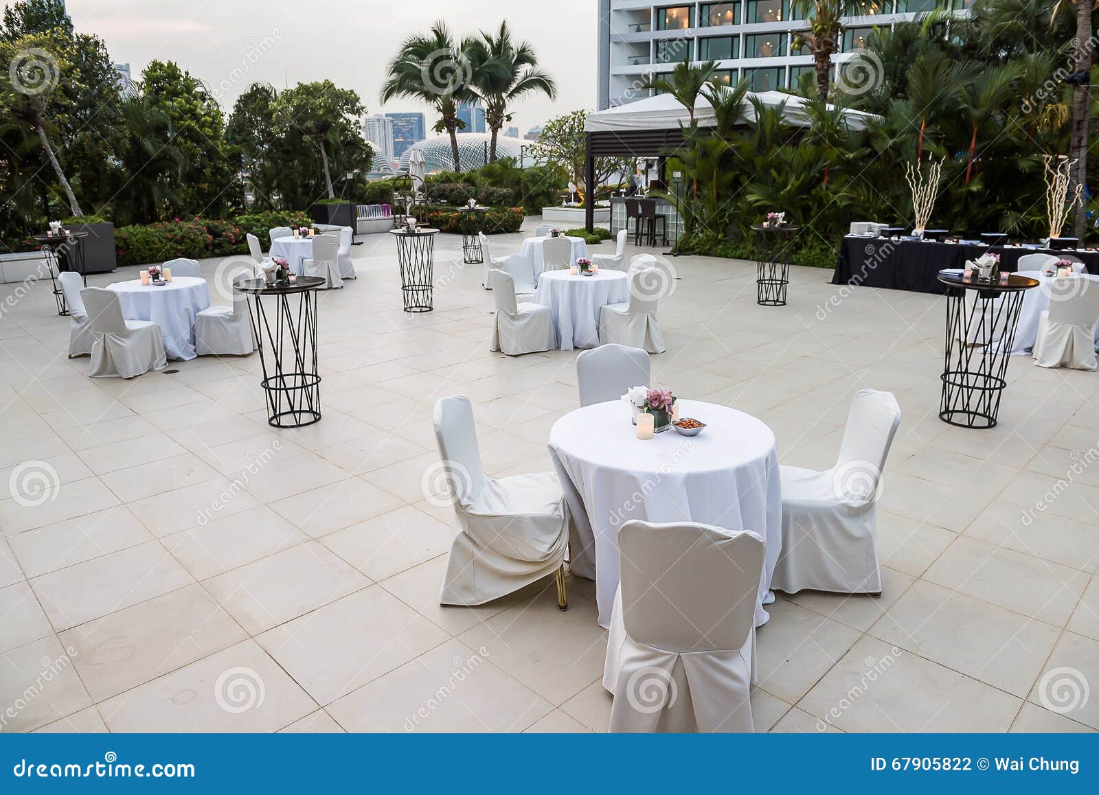 Set Up for Cocktail Reception Stock Photo - Image of restaurant, white ...
