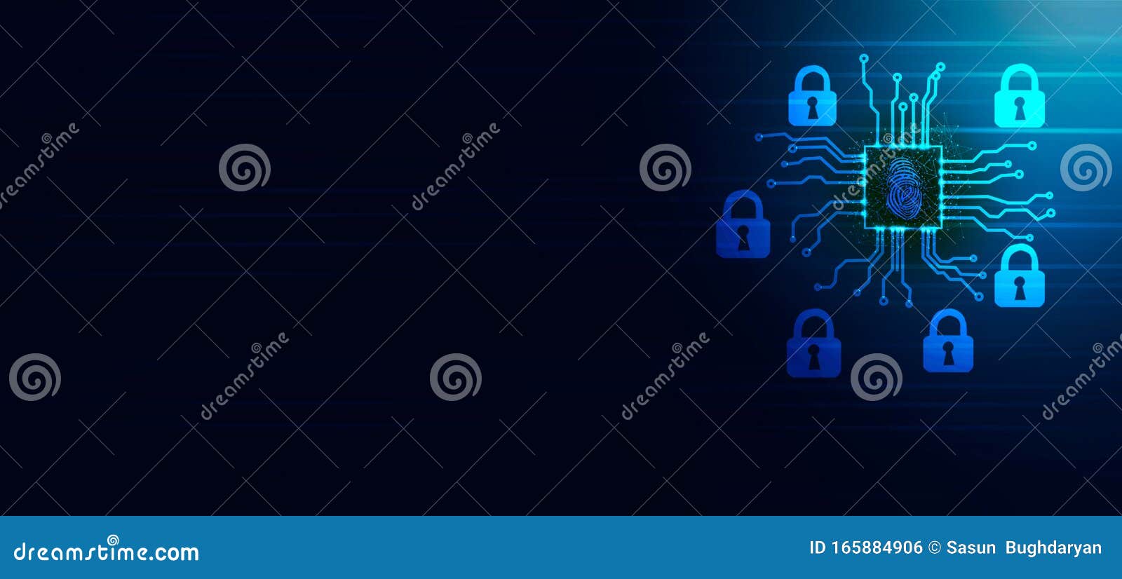 Set Up Cybersecurity Technology Protection Concept Stock Photo - Image ...
