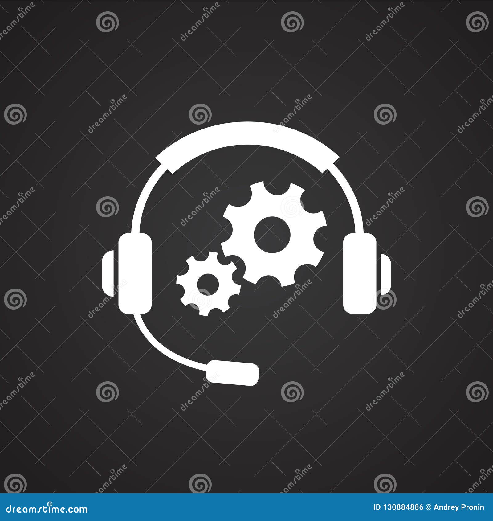 Set Up Help Desk On Black Background Stock Vector - Illustration of ...