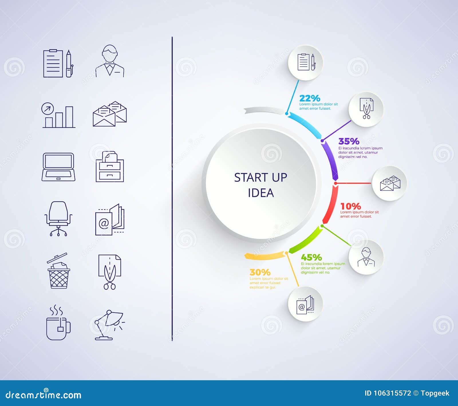 Set Up Idea Infographic on Vector Illustration Stock Vector ...