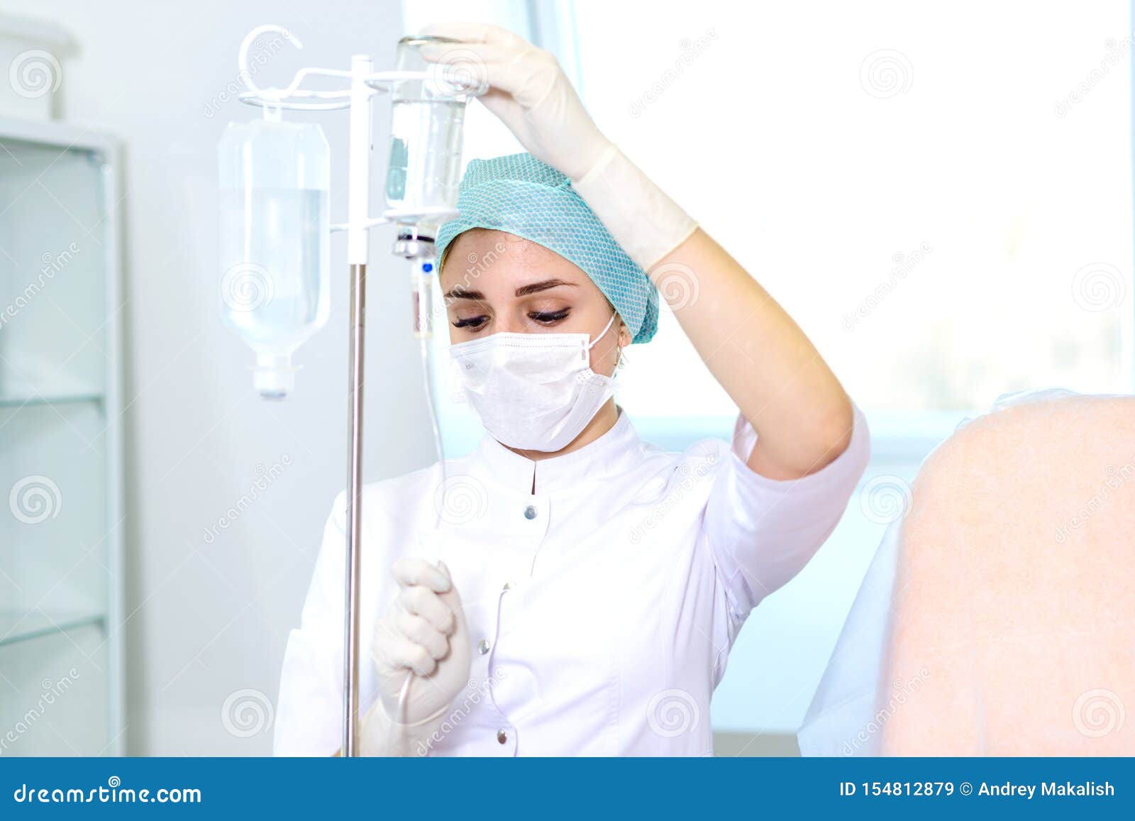 Set Up the Installed Drip System Stock Image - Image of bottle, liquid ...