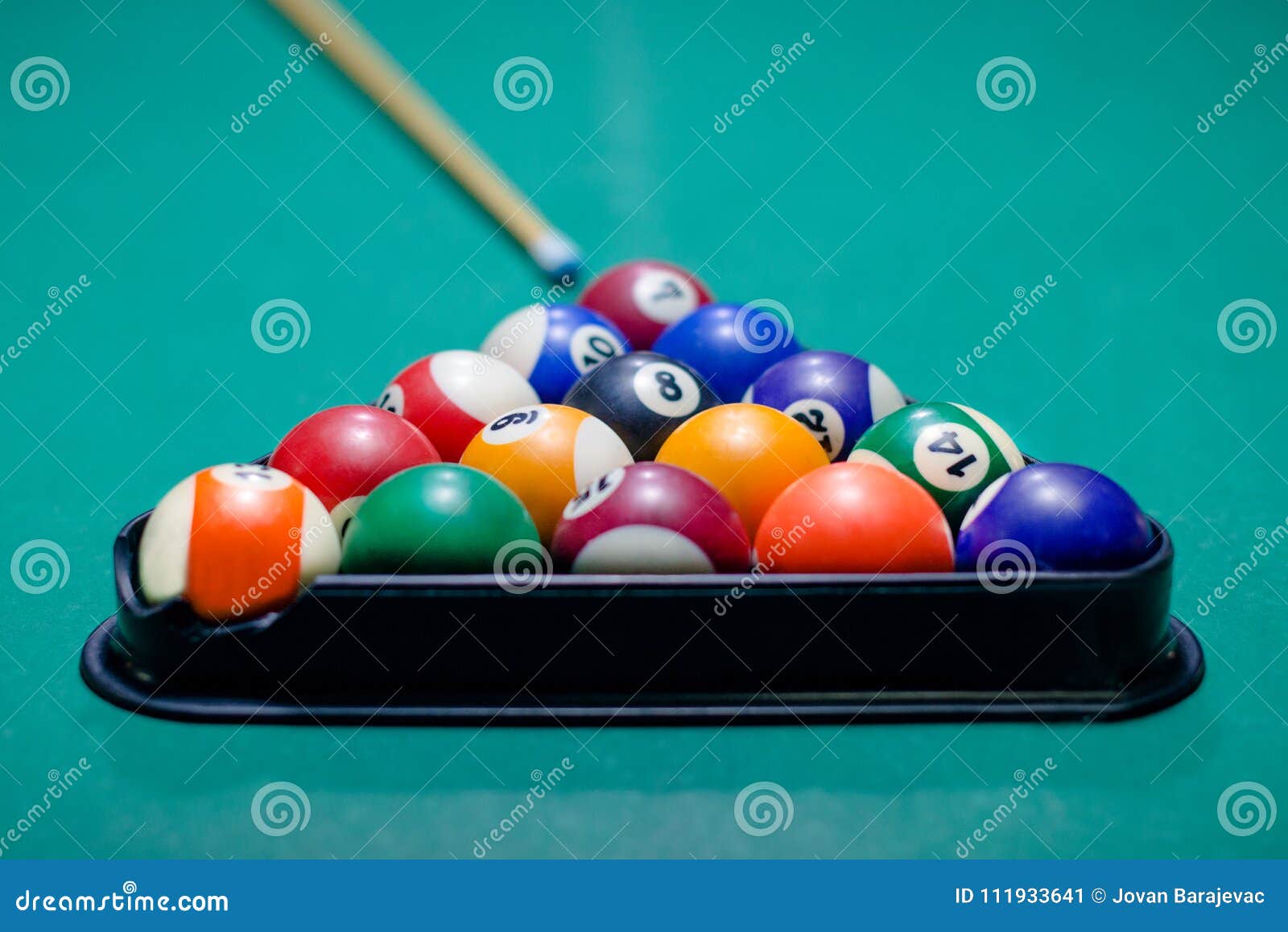 Set up of a pool stock image. Image of billiard, competition - 111933641