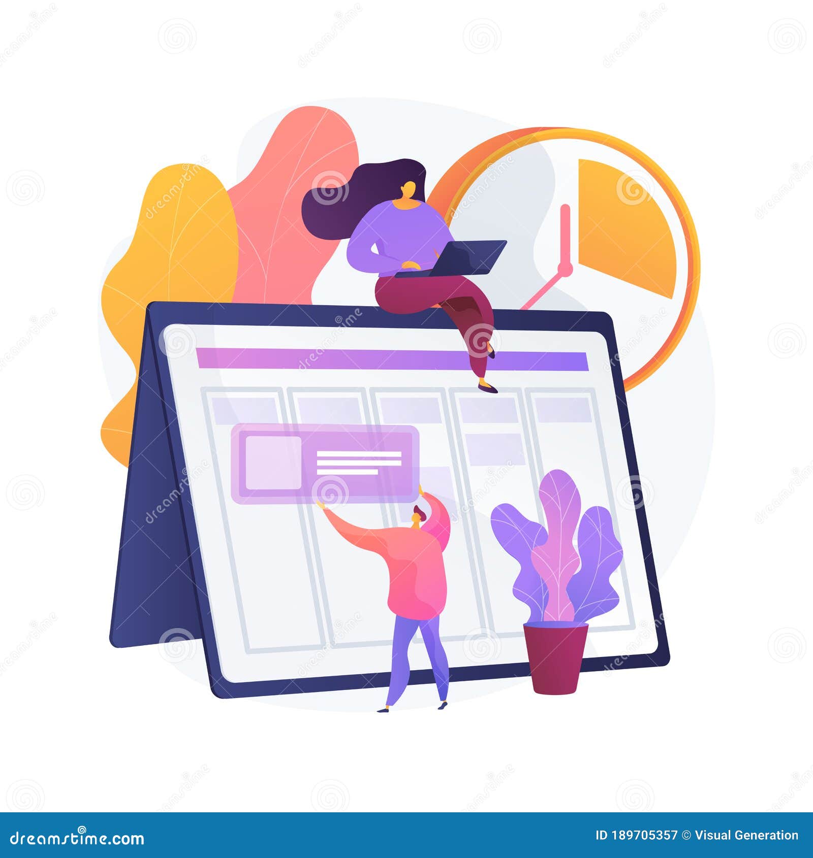 Set Up daily Schedule Abstract Concept Vector Illustration. Stock ...