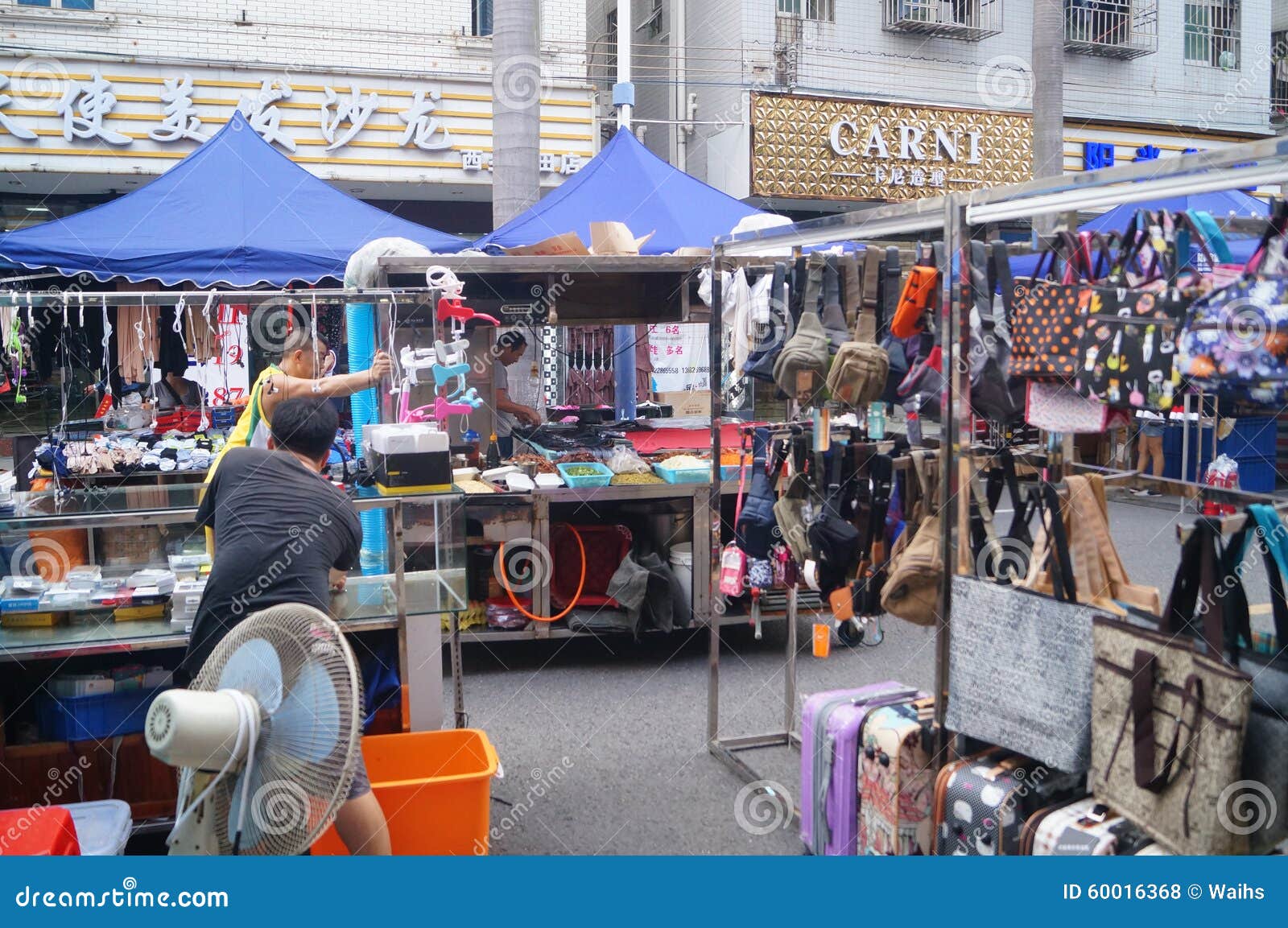 Set up stalls editorial stock photo. Image of china, business - 60016368