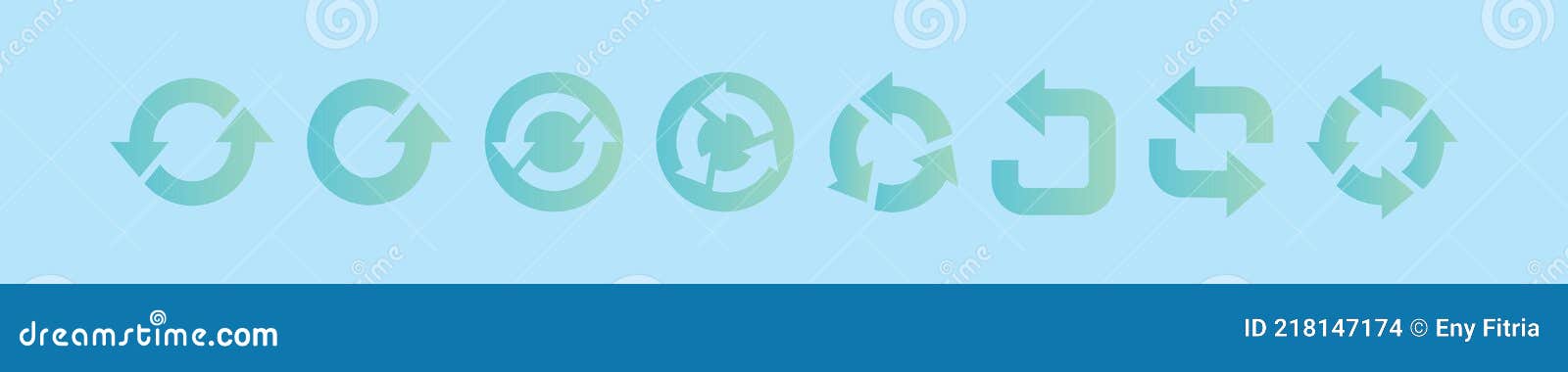 Set of Update Cartoon Icon Design Template with Various Models. Vector ...