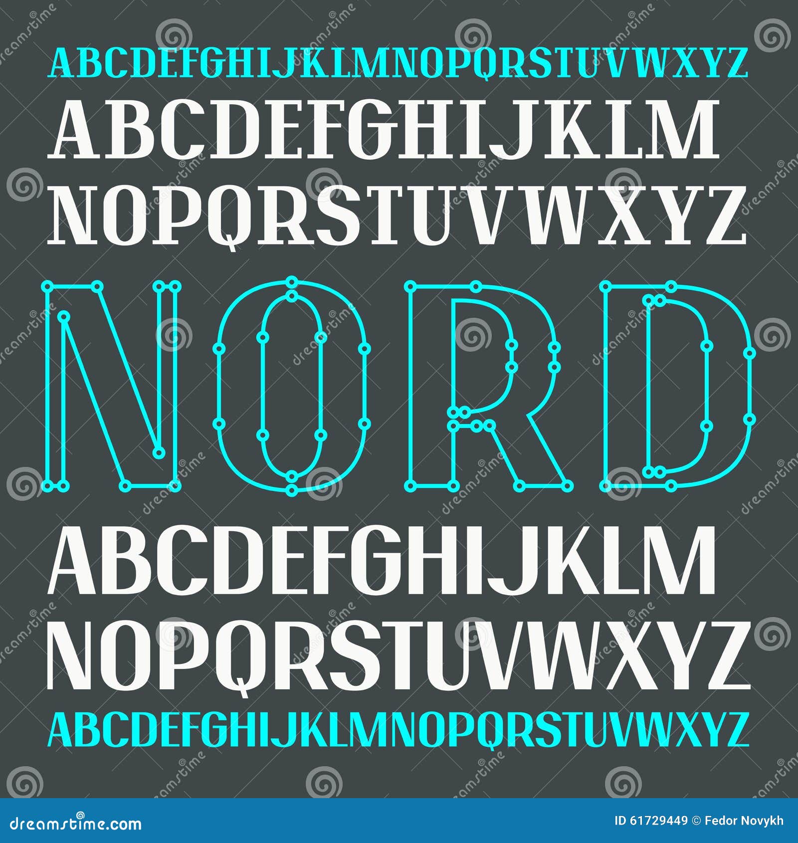 Set of Uppercase Contrast Font Stock Vector - Illustration of contrast ...