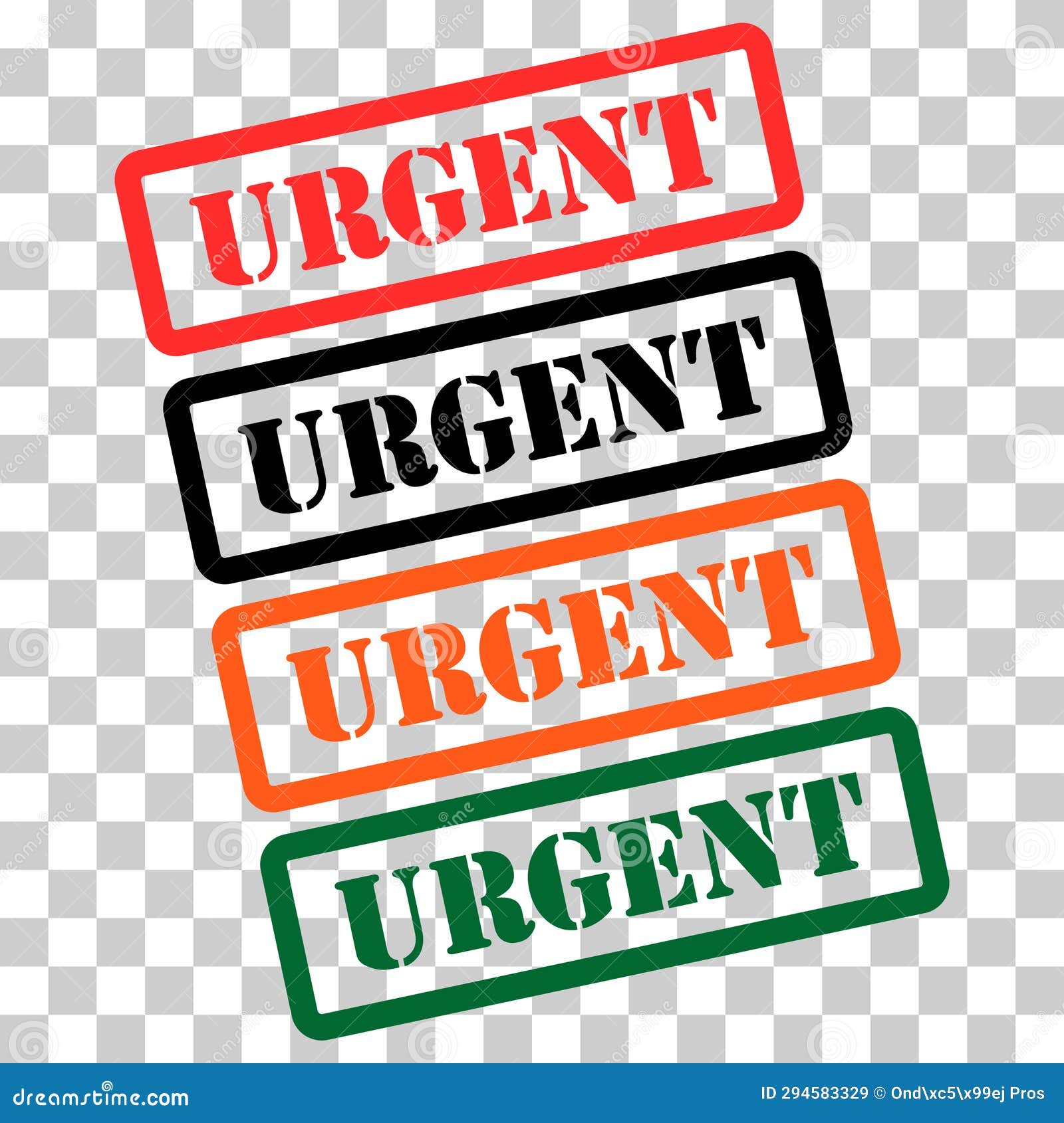 Set of Urgent Stamp Symbol, Label Sticker Sign Button, Text Banner ...