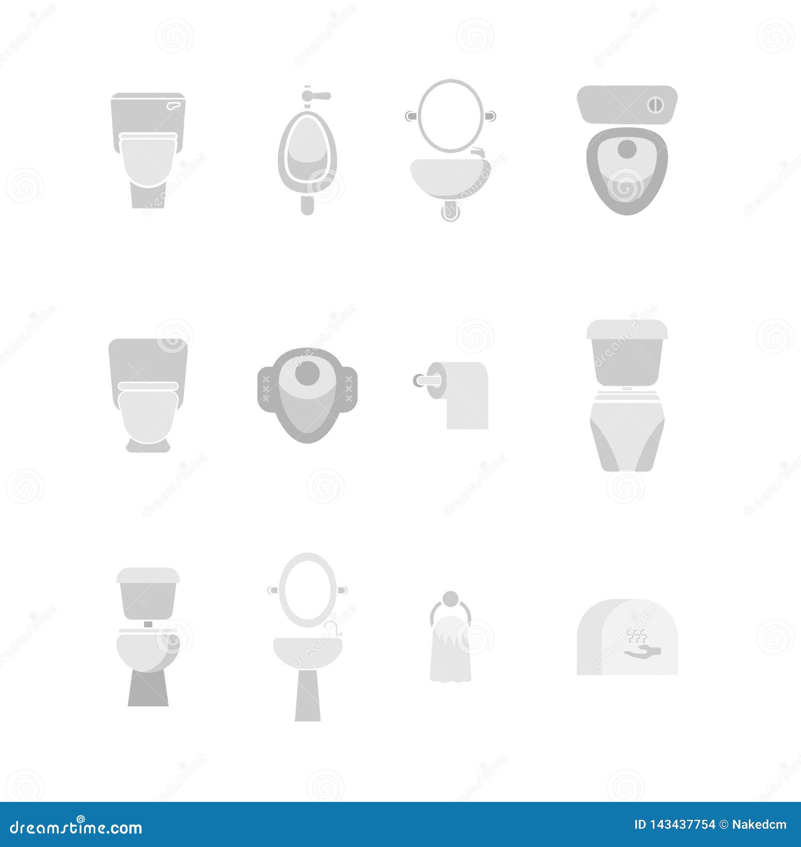 Urinal,Toilet,solid Icons,vector Illustrations | CartoonDealer.com ...