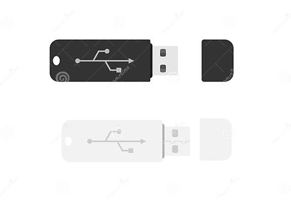 Set of usb flash cards. stock vector. Illustration of computer - 102206080