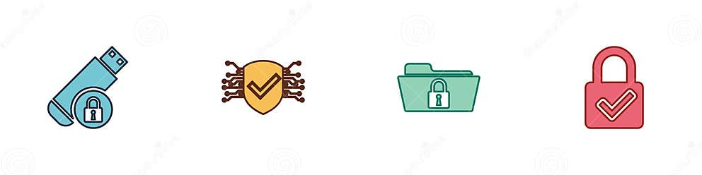 Set USB Flash Drive with Lock, Cyber Security, Folder and and Lock ...