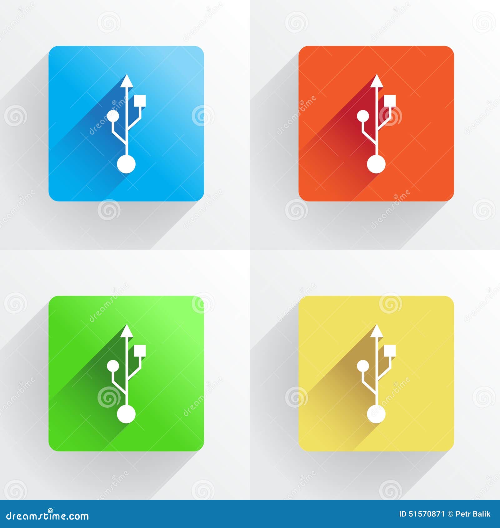 Set of USB symbol stock illustration. Illustration of data - 51570871