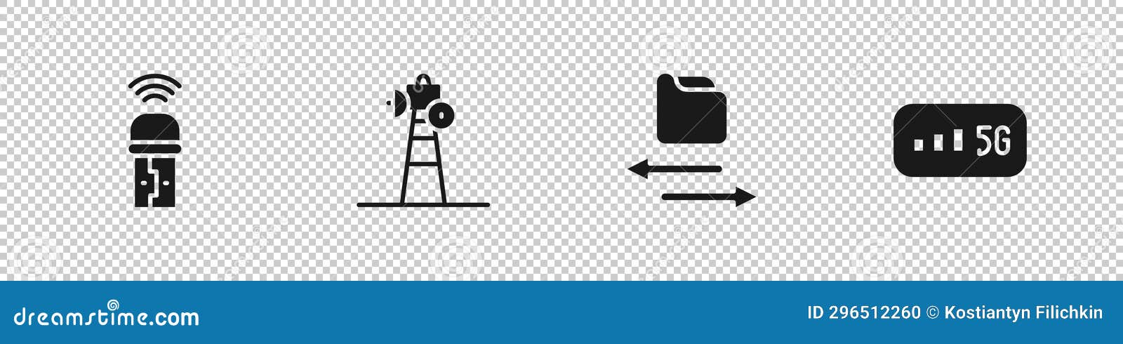 Set Usb Wireless Adapter, Satellite Dish, Transfer Files And 5G ...