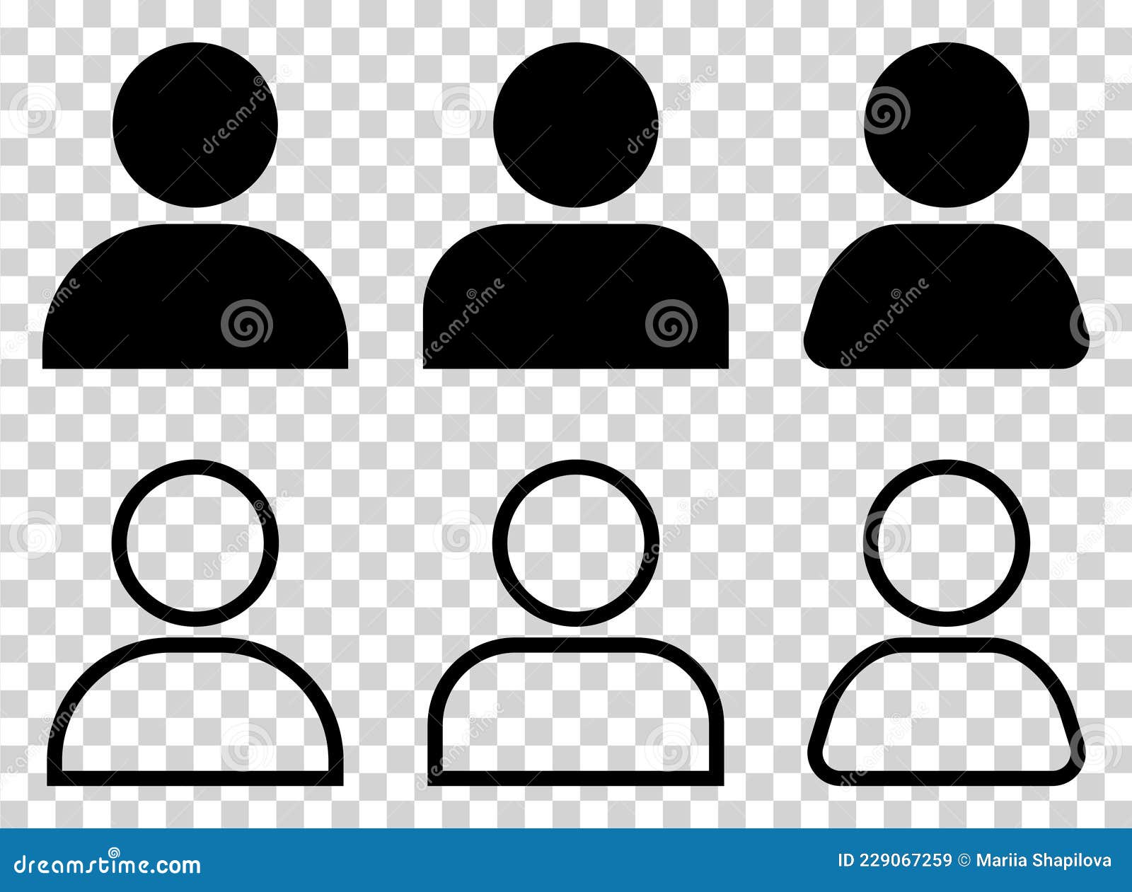 Set of User Icons stock vector. Illustration of neutral - 229067259