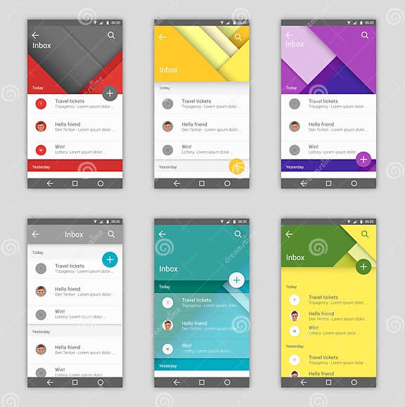 Set of user interfaces stock vector. Illustration of motion - 52502744