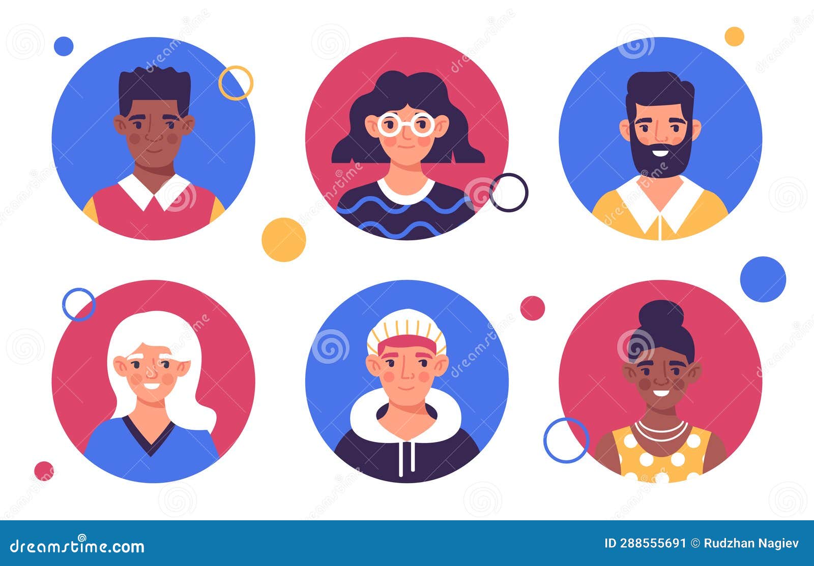 Set of Users Avatars Vector Concept Stock Vector - Illustration of ...
