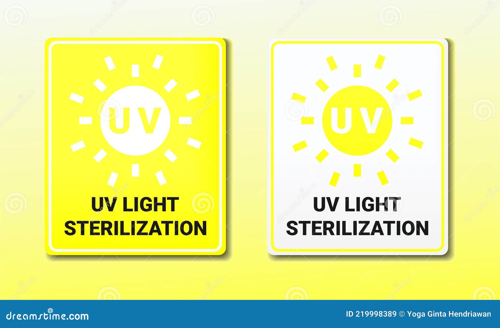 UV Light Sterilization Technology Sign Cartoon Vector | CartoonDealer ...