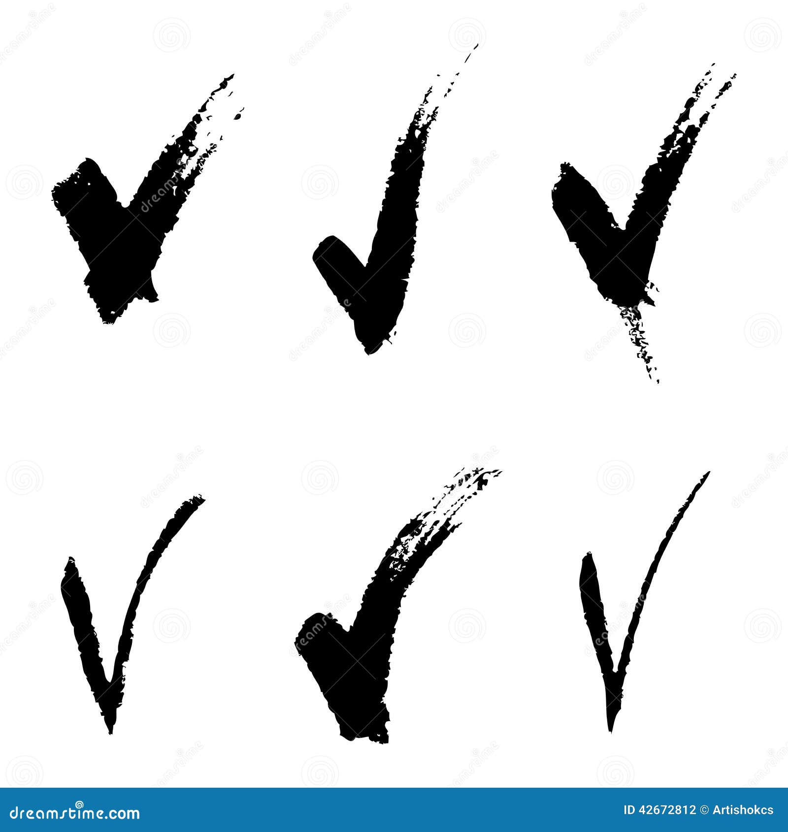 Set of V signs stock vector. Illustration of correct - 42672812