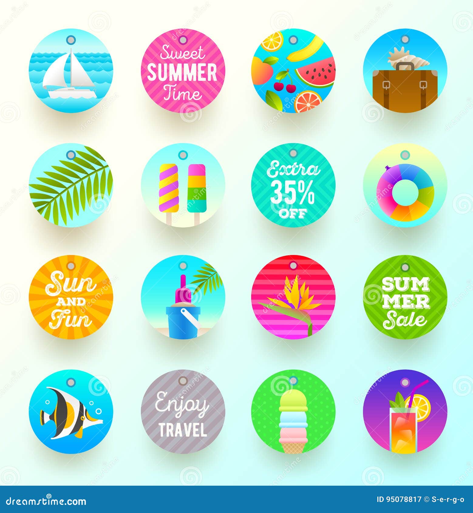 Set of Vacation and Travel Labels and Tags. Stock Vector - Illustration ...