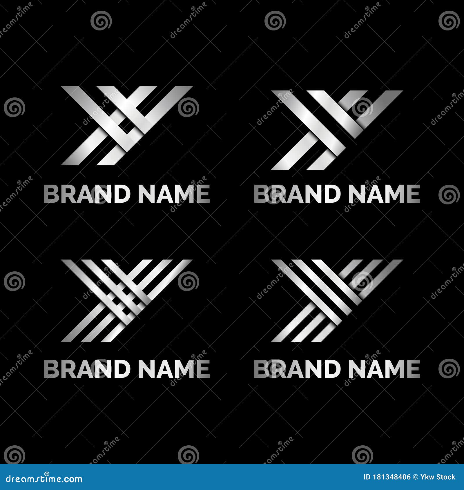 Set of Variation Stylish Y Logo Stock Vector - Illustration of business ...