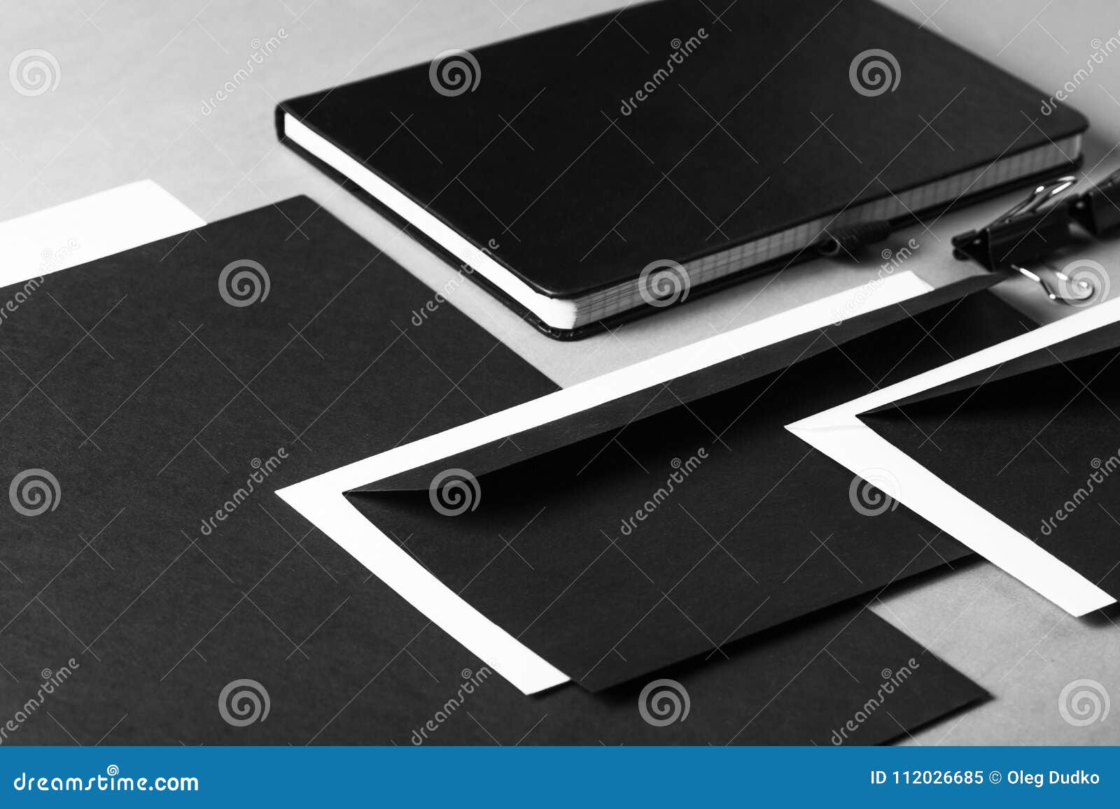 Set of Variety Blank Office Objects,black and Stock Image - Image of ...