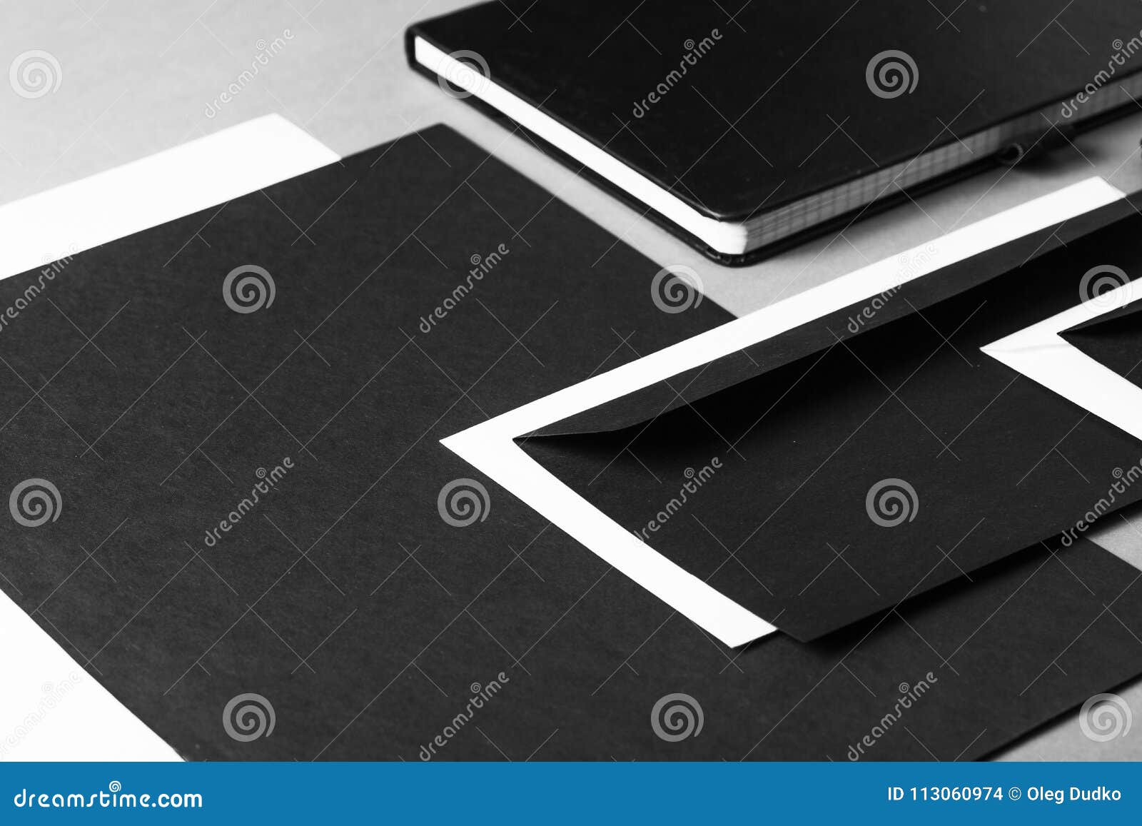 Set of Variety Blank Office Objects,black and Stock Photo - Image of ...